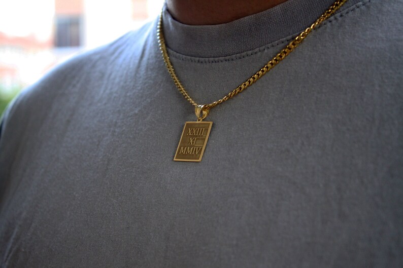 Necklace for Men Engraved Necklace for Mens Custom - Etsy