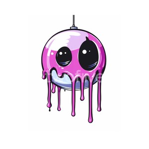 Pink Dripping Smiley Face Clipart, Illustration Transparent PNG Digital ...