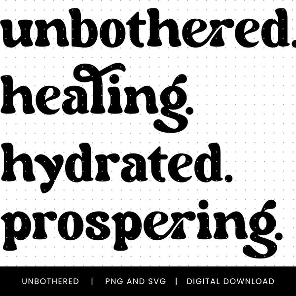 Unbothered Svg - Etsy