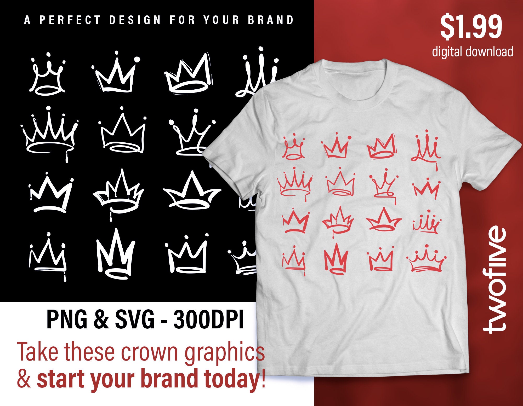 Crown Logo Brand Clothing