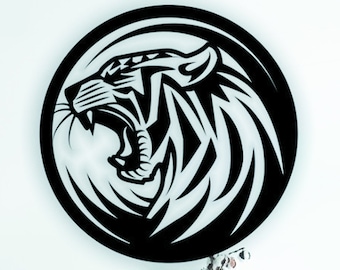 Tiger Wall Panel Lasercut File 3D Puzzle Vector Laser - Etsy