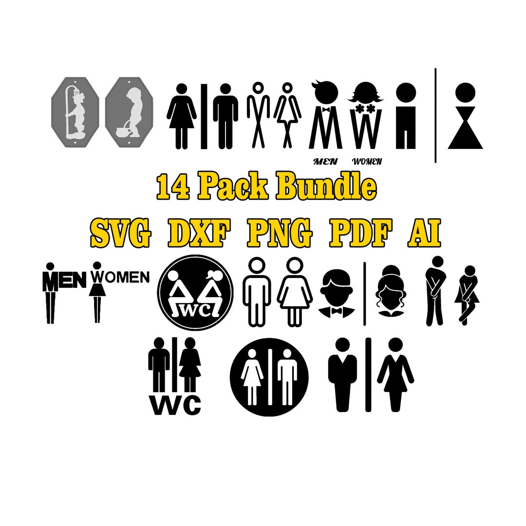 Bathroom Svg Restroom Symbol Svg Restroom Sign Svg Toilet - Etsy