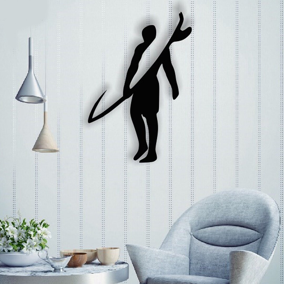 Surfer Wall Panel Lasercut File 3D Puzzle Vector Laser - Etsy