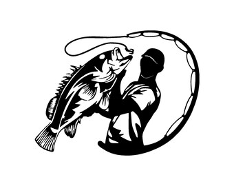 Fishing Fish Wall Panel Lasercut File 3D Puzzle Vector | Etsy