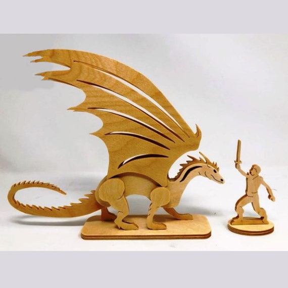 Dragon Knight Wall Panel Lasercut File 3D Puzzle Vector | Etsy