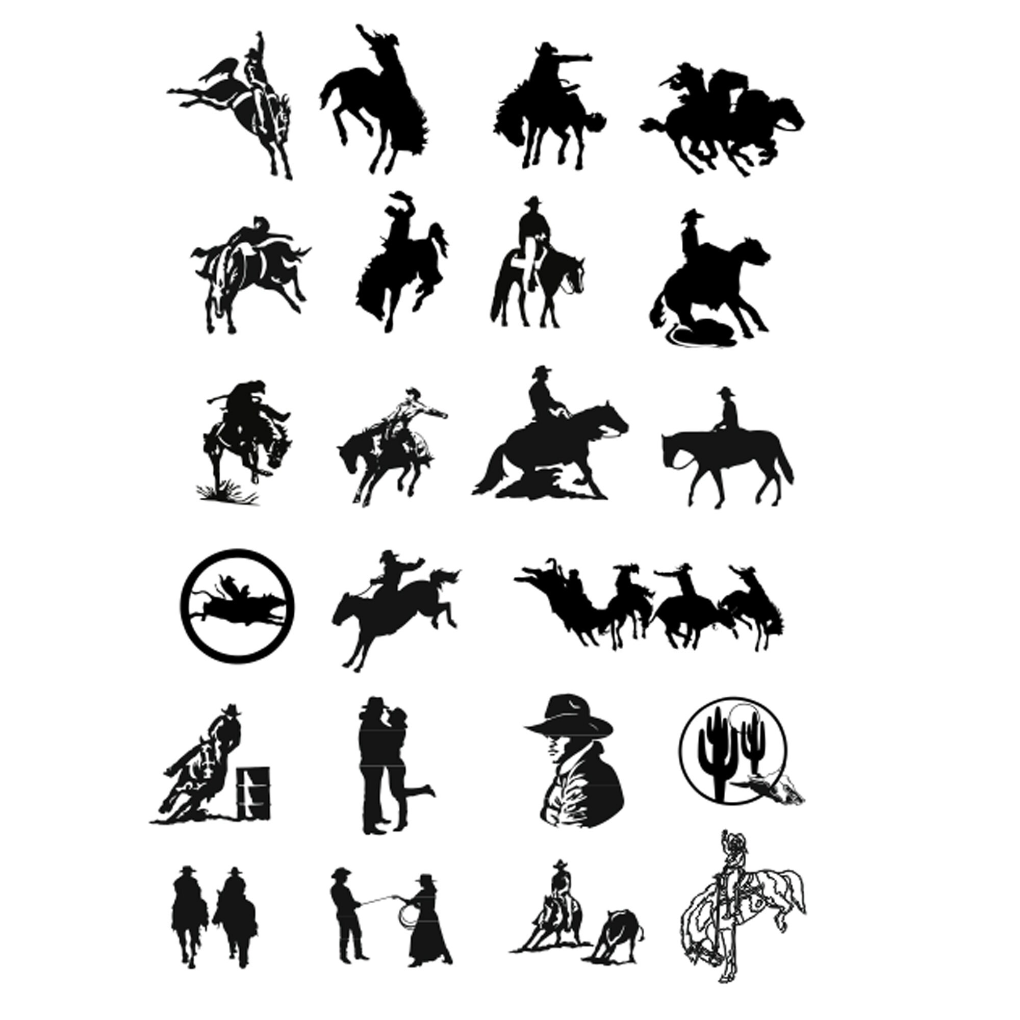 Set of 23 Cowboys Wall Panel Lasercut File 3D Puzzle - Etsy