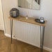 RUSTIC CONSOLE TABLE narrow Radiator Cover Recycled - Etsy UK