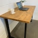 RUSTIC COMPUTER DESK - Recycled Scaffold Boards - Black Industrial ...