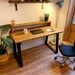 RUSTIC COMPUTER DESK (with Shelf) - Recycled Scaffold Boards - Black ...