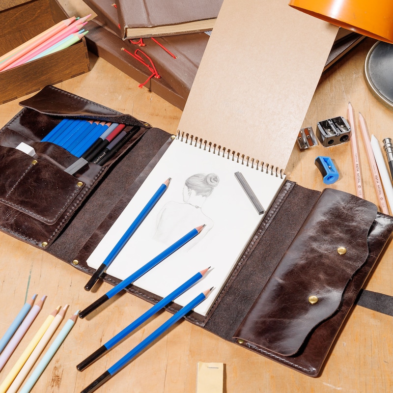 Leather Sketchbook - Etsy