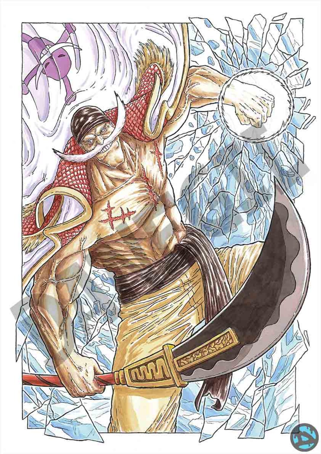 Shirohige One Piece Print Manga Anime Poster Canvas Art Decoration ...