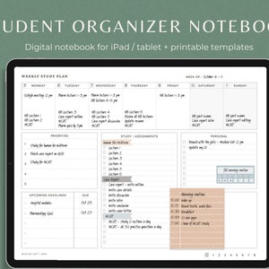 Goodnotes Student Planner, Digital Study Planner Template, Home School ...