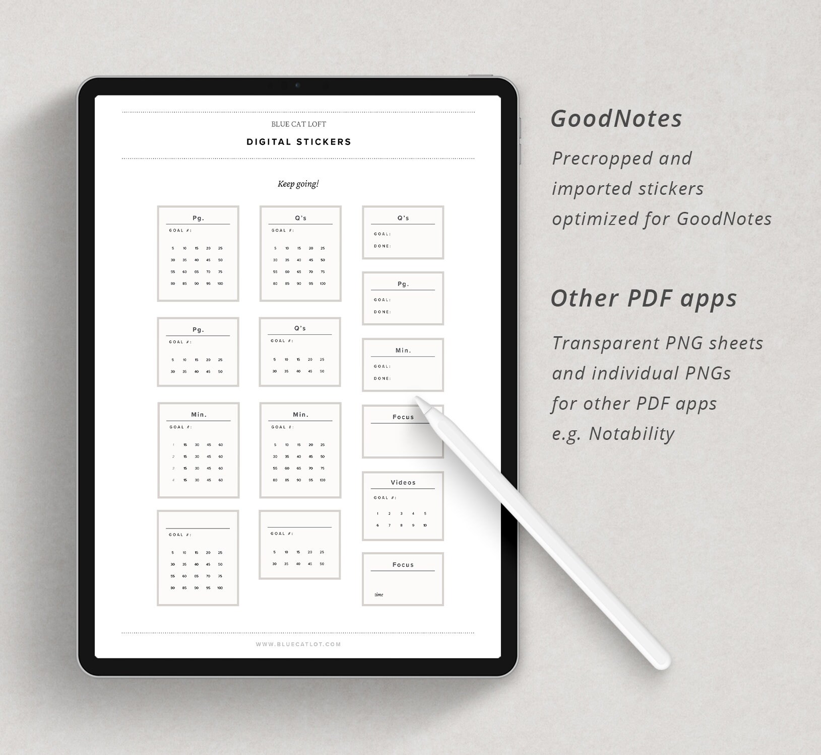 Academic Digital Stickers for College Students Simple - Etsy