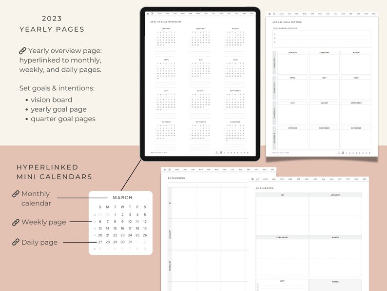2023 Digital Planner With Monthly Habit Tracker, ADHD Planner for ...