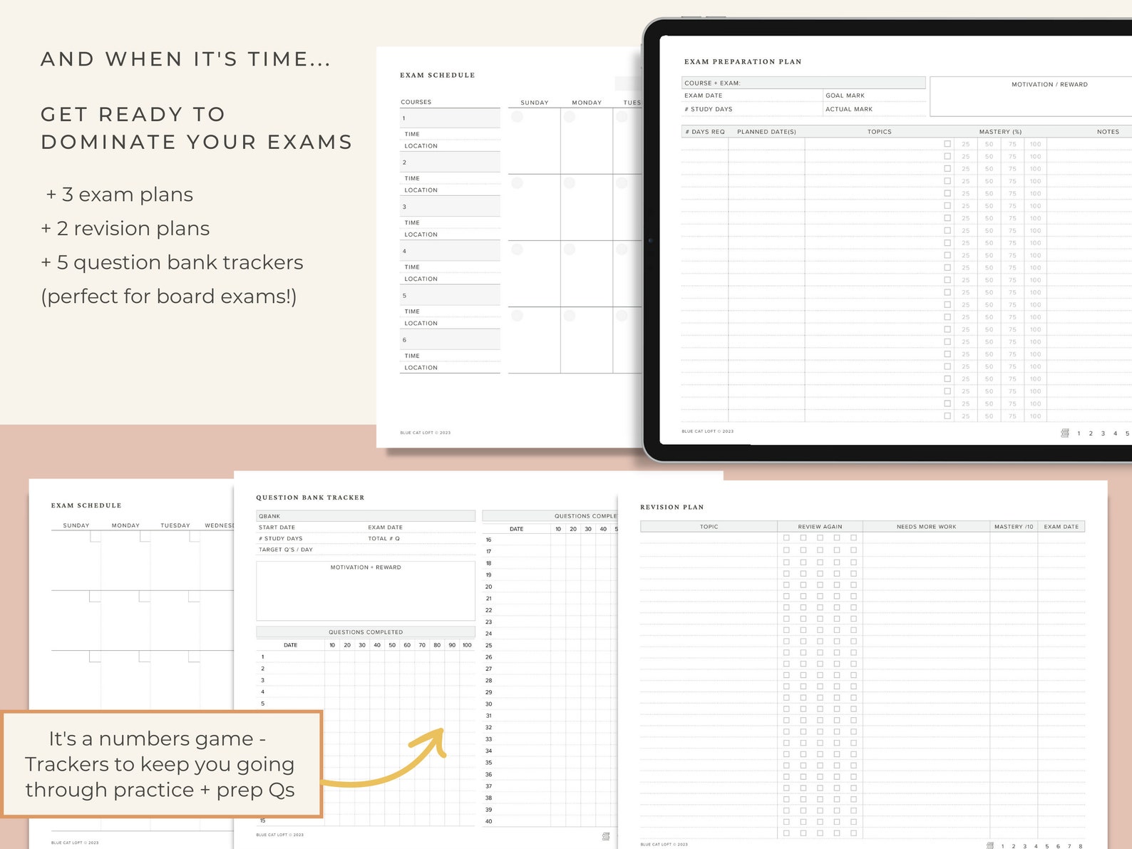Digital Study Planner Template, Undated Digital Student Planner, iPad ...