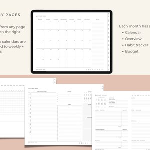 Weekly Digital Planner 2023 Grid Blocks, Goodnotes Habit Tracker Pages ...