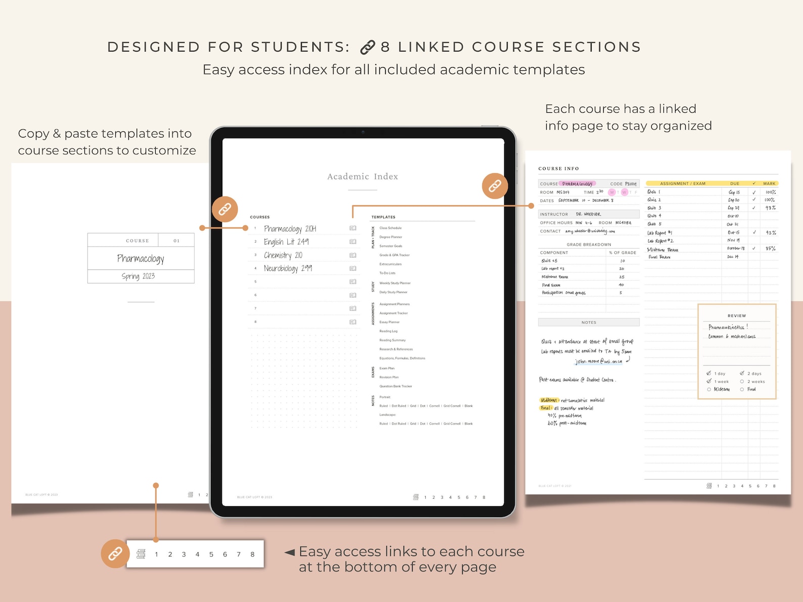 Goodnotes Student Planner Digital Study Planner Template - Etsy