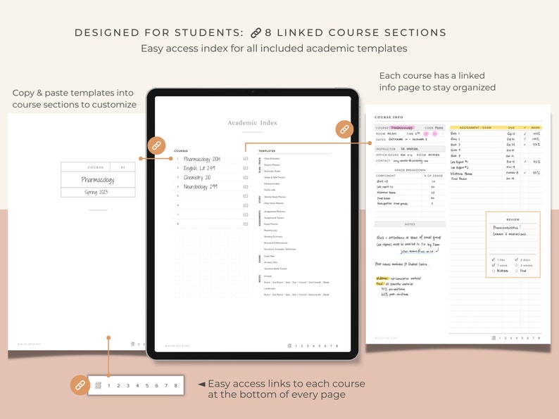 Goodnotes Student Planner Digital Study Planner Template - Etsy