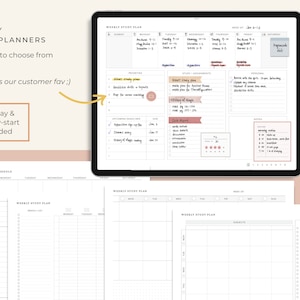 Digital Study Planner Template, Undated Digital Student Planner, iPad ...
