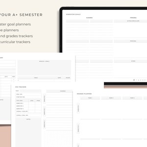 Digital Study Planner Template, Undated Digital Student Planner, iPad ...