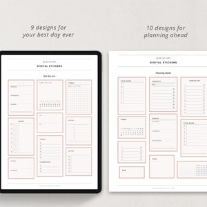 Academic Digital Stickers for College Students, Simple Goodnotes ...