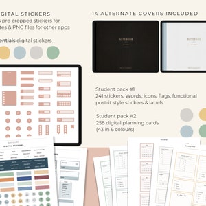 Digital Study Planner Template, Undated Digital Student Planner, iPad ...
