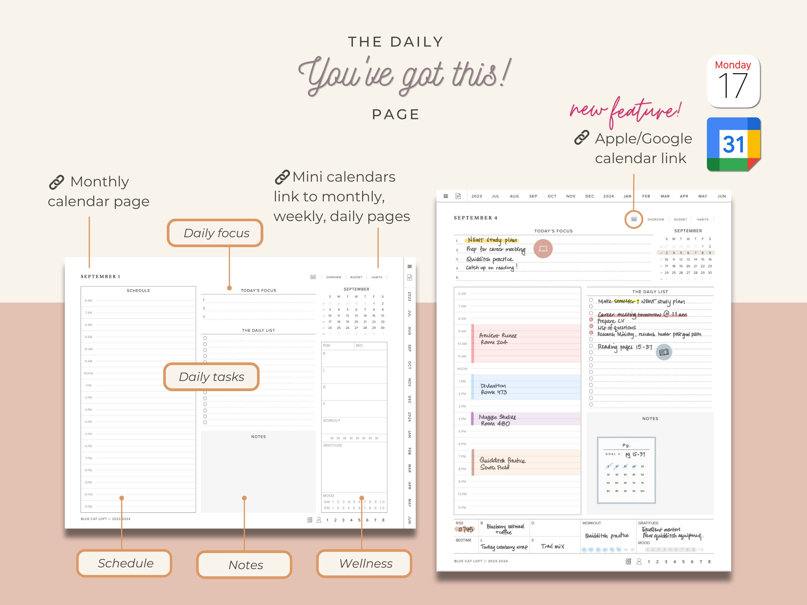 2023-2024 Digital Student Planner iPad Pro, Goodnotes Planner Student ...