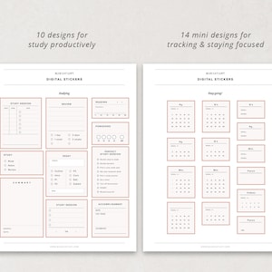 Academic Digital Stickers for College Students, Simple Goodnotes ...