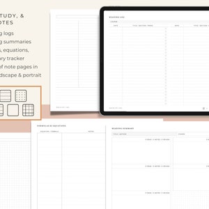 Digital Study Planner Template, Undated Digital Student Planner, iPad ...