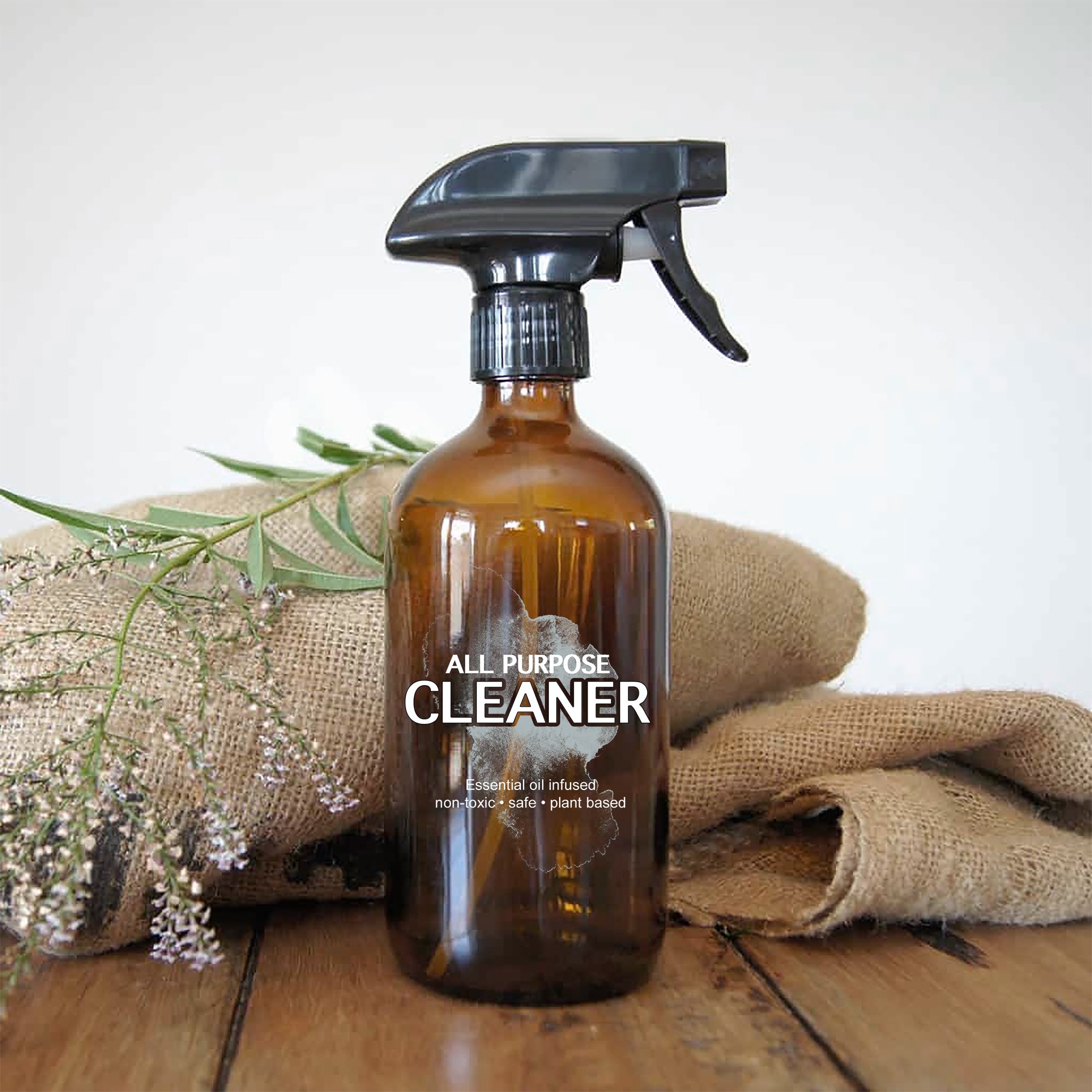 PRINTABLE Spray Bottle Label, Clear All Purpose Cleaning Label for ...