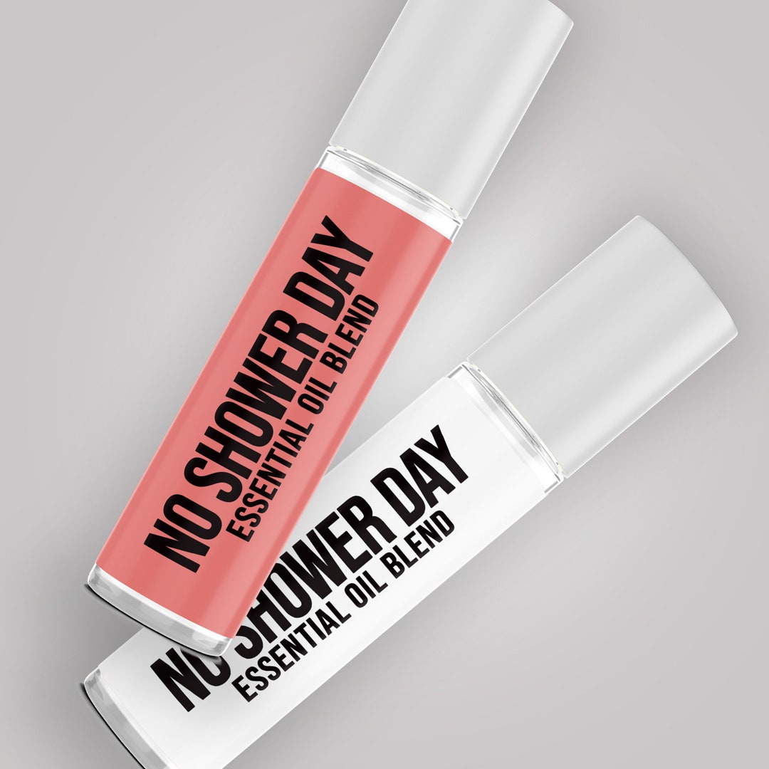 Funny Essential Oil Roller Bottle Labels, "no Shower Day" (digital ...
