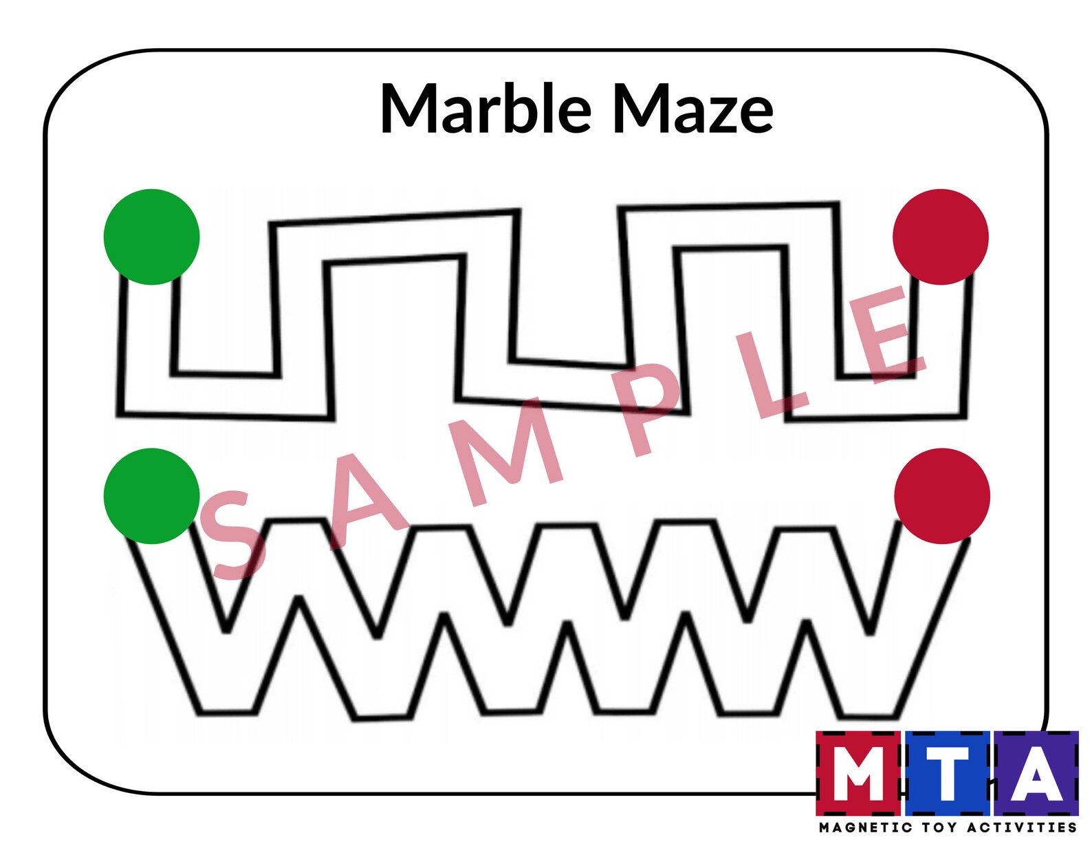 Magnetic Toy Activities Marble Maze Fun Package - Etsy