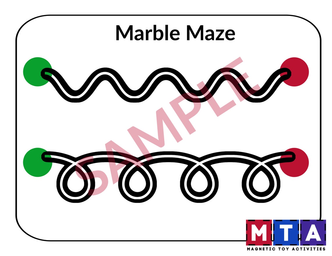 Magnetic Toy Activities Marble Maze Fun Package - Etsy