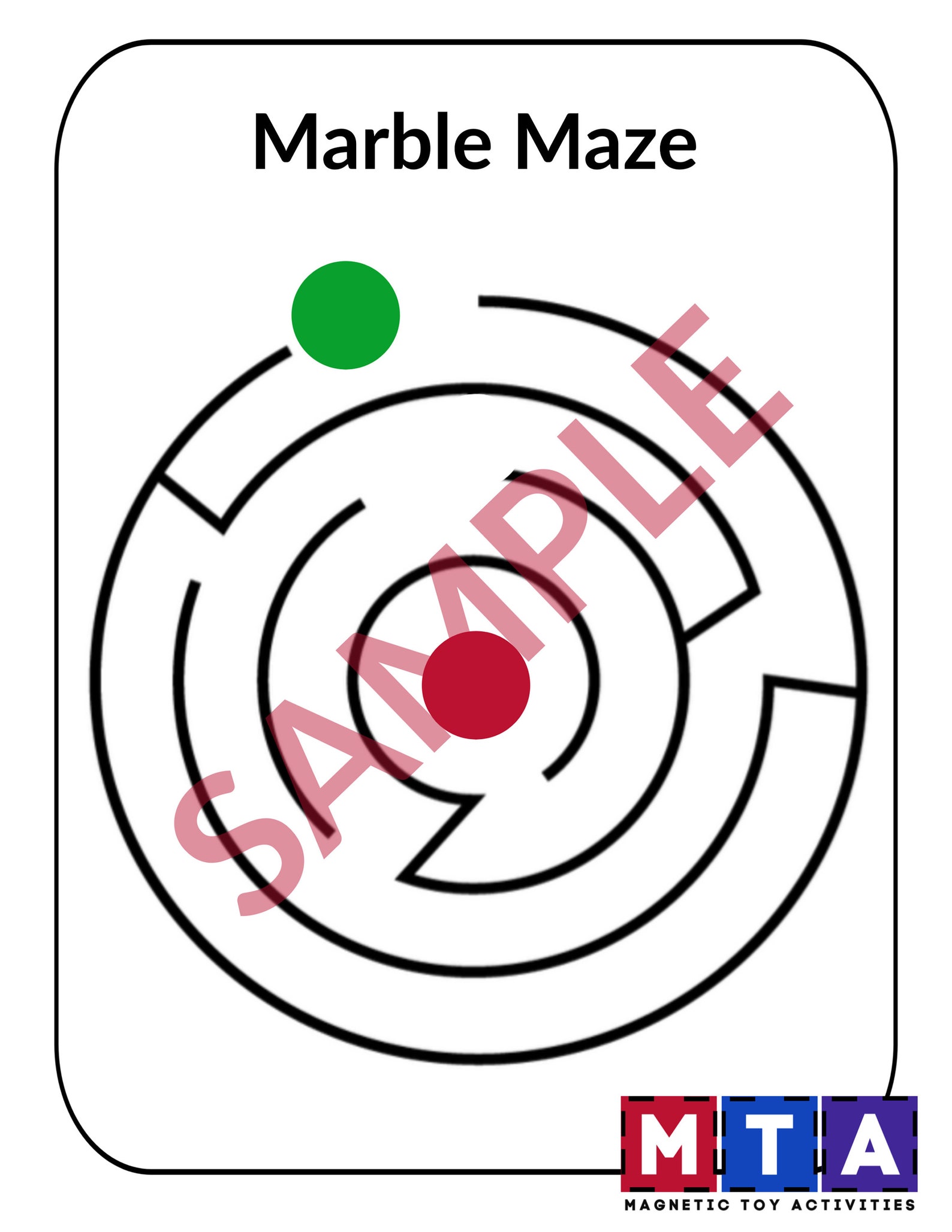 Magnetic Toy Activities Marble Maze Fun Package - Etsy