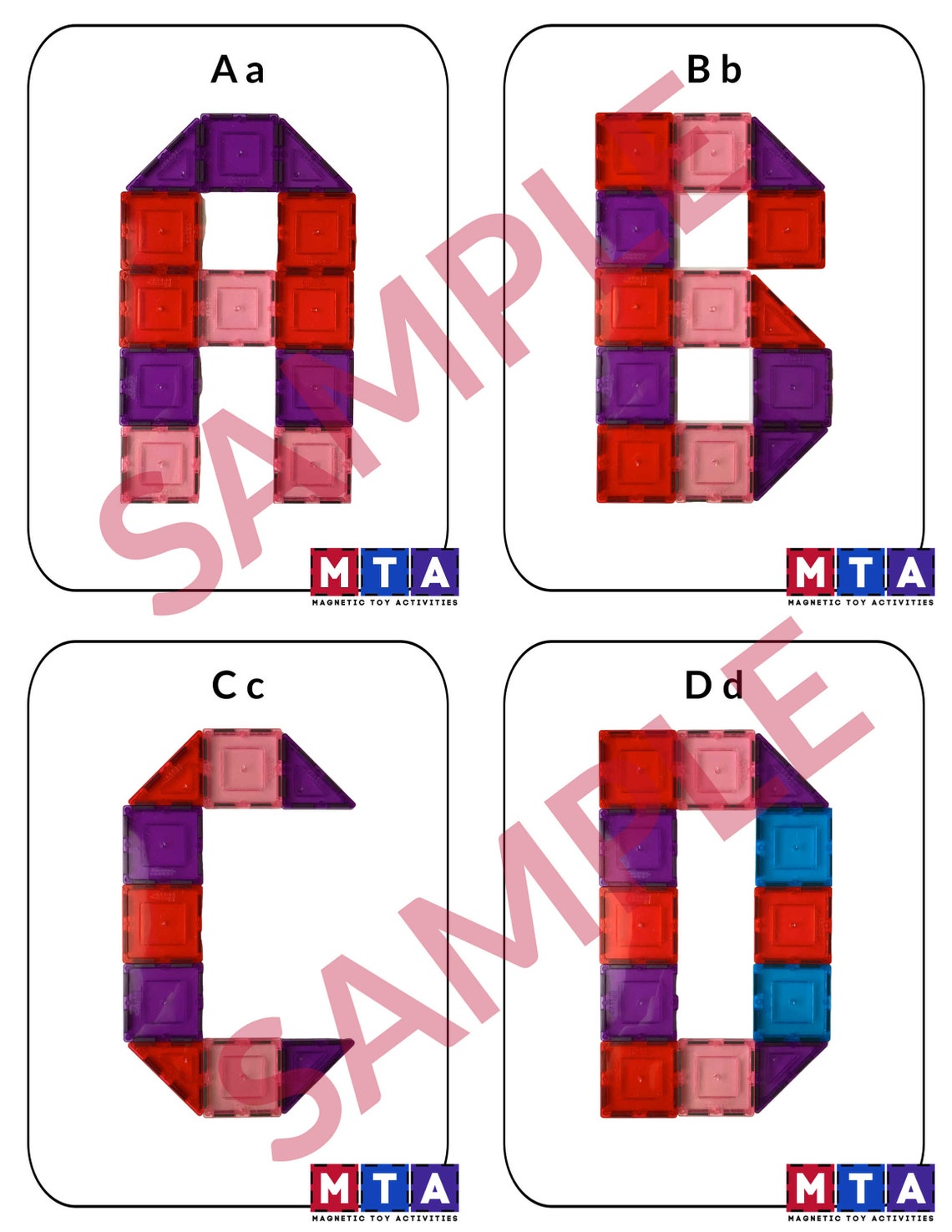 Magnetic Tile Upper Case Alphabet Printable / Digital Download - Etsy