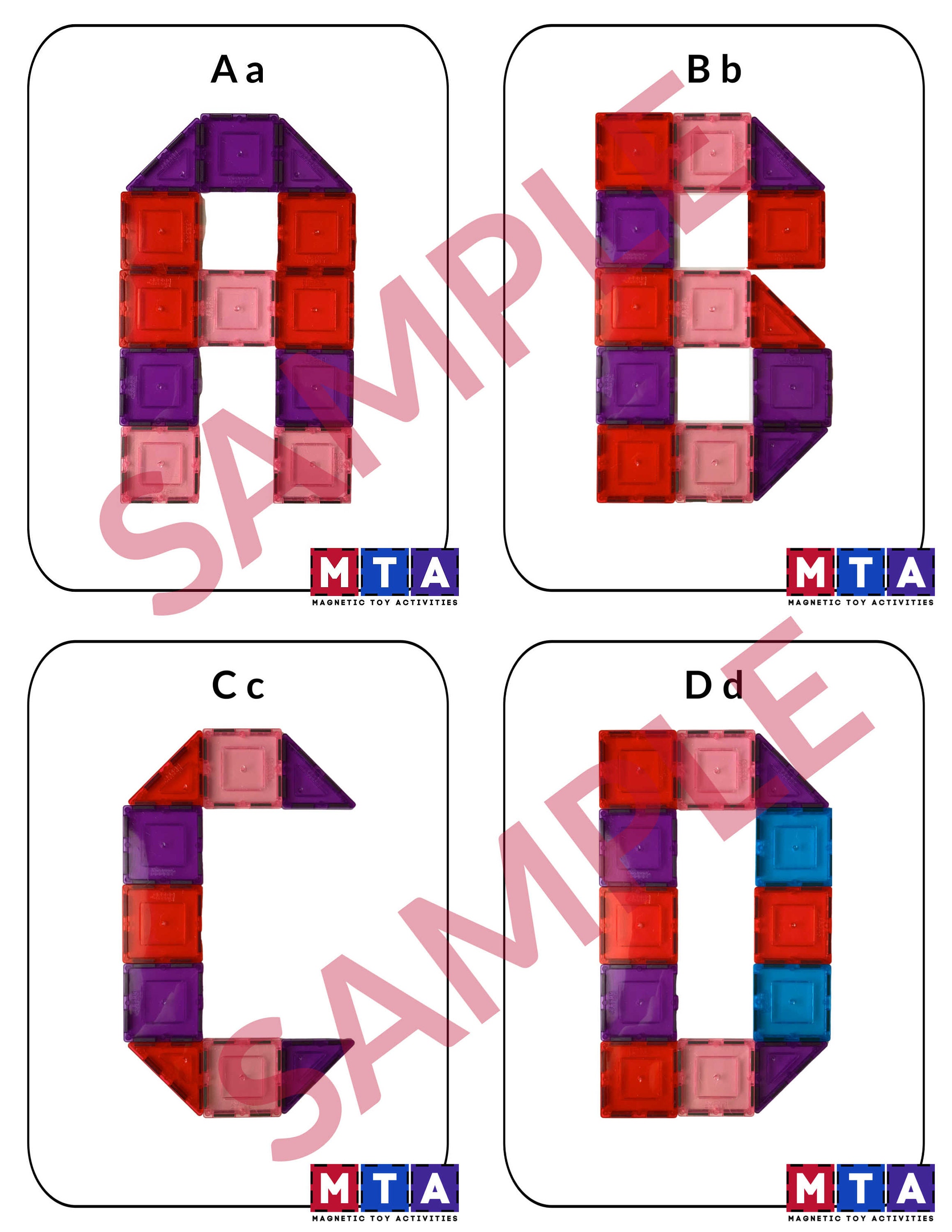 Magnetic Tile Upper Case Alphabet Printable / Digital Download - Etsy UK