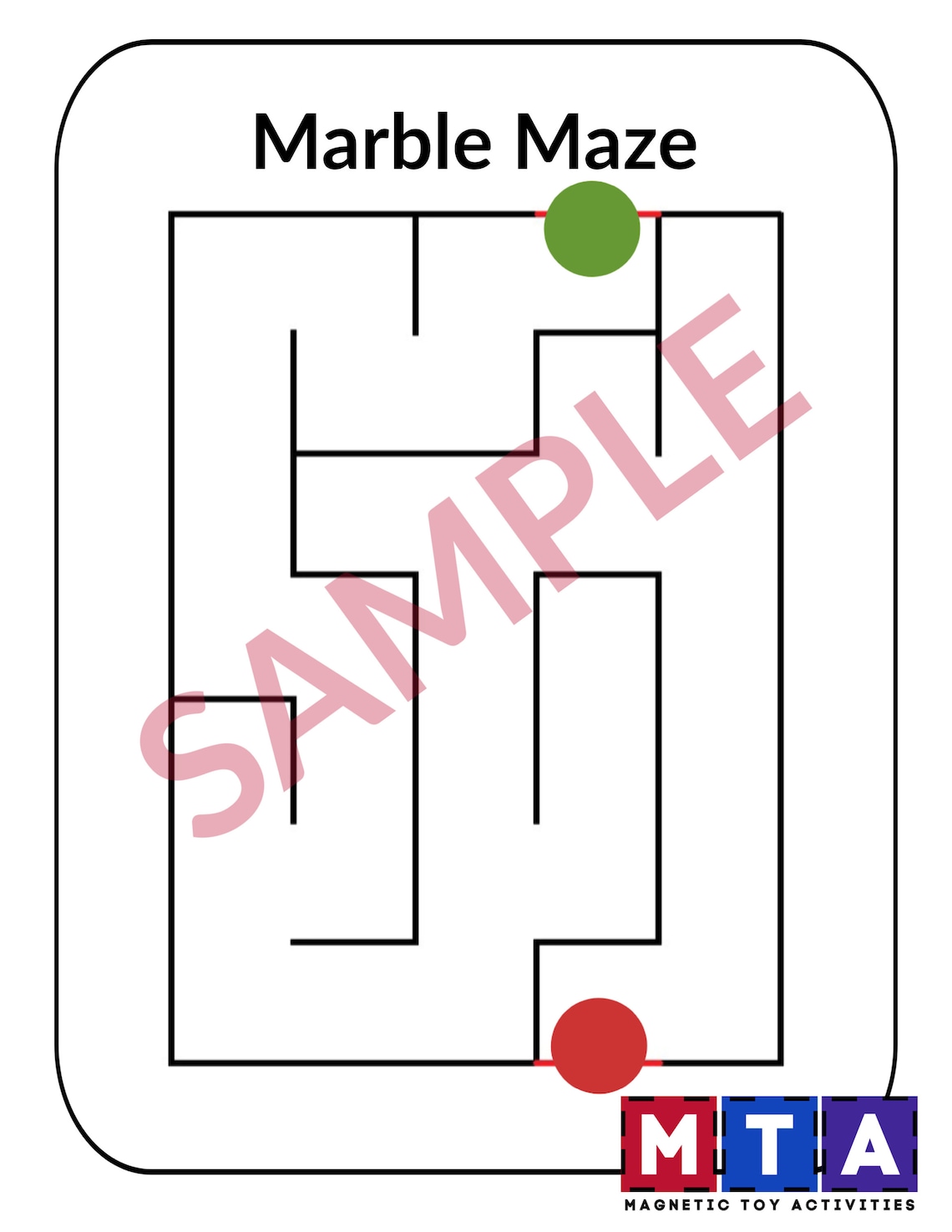 Magnetic Toy Activities Marble Maze Fun Package - Etsy