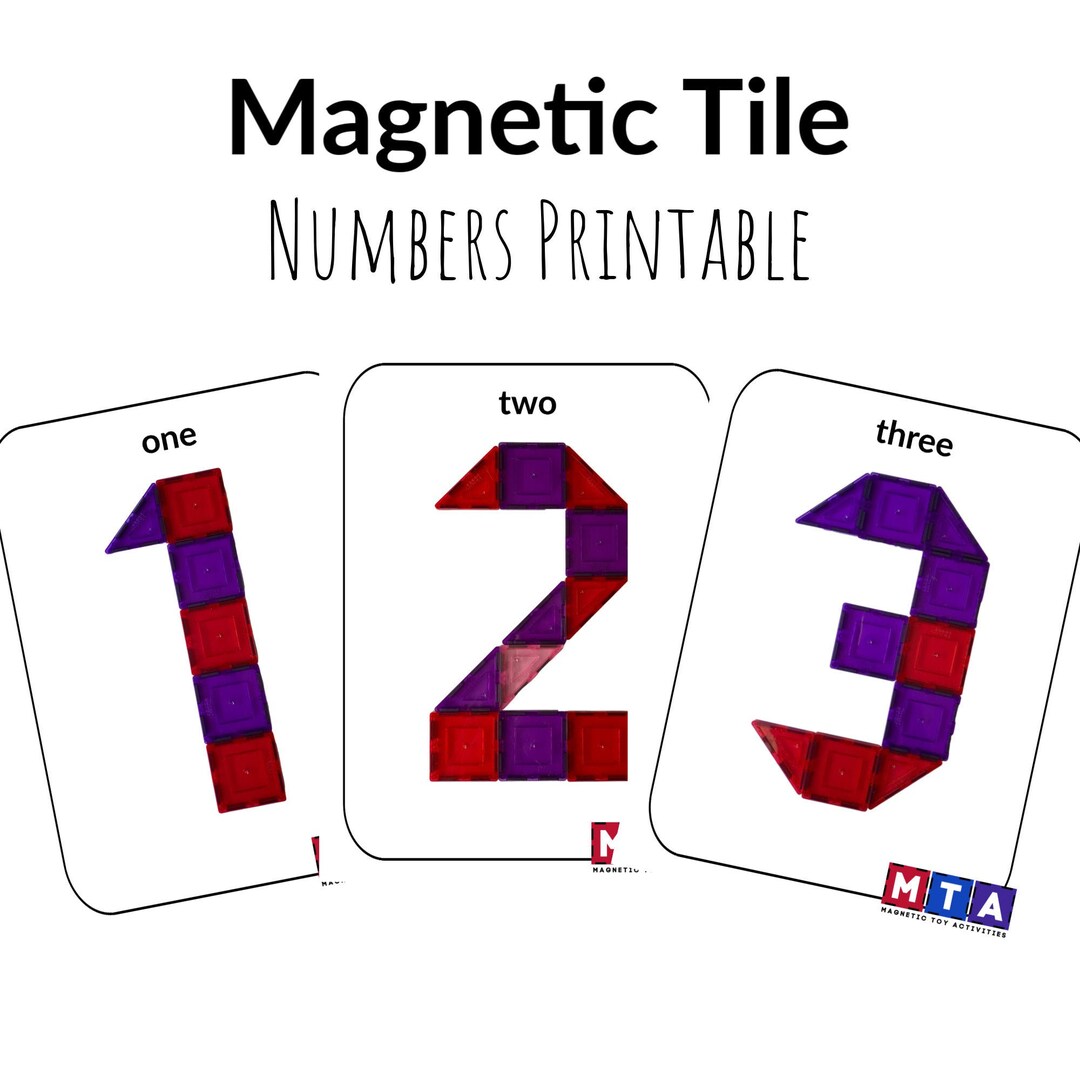 Magnetic Tile Numbers Printable / Digital Download - Etsy