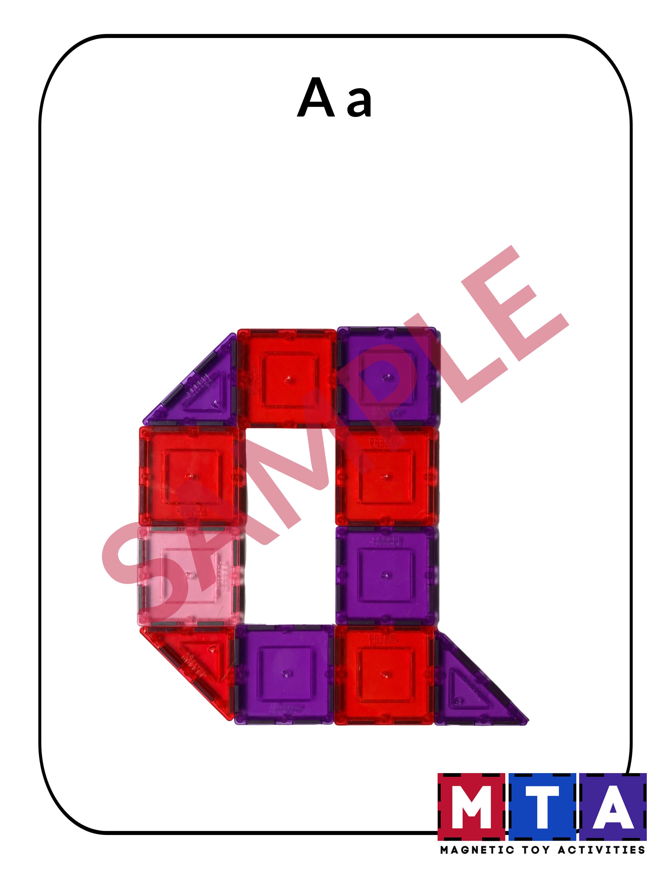 Magnetic Toy Activities - Magnetic Tile Lower Case Alphabet - Etsy