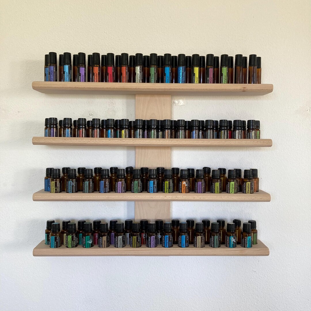 Multi Oils Wall Shelf - Display for Essential Oil Bottles Such as ...