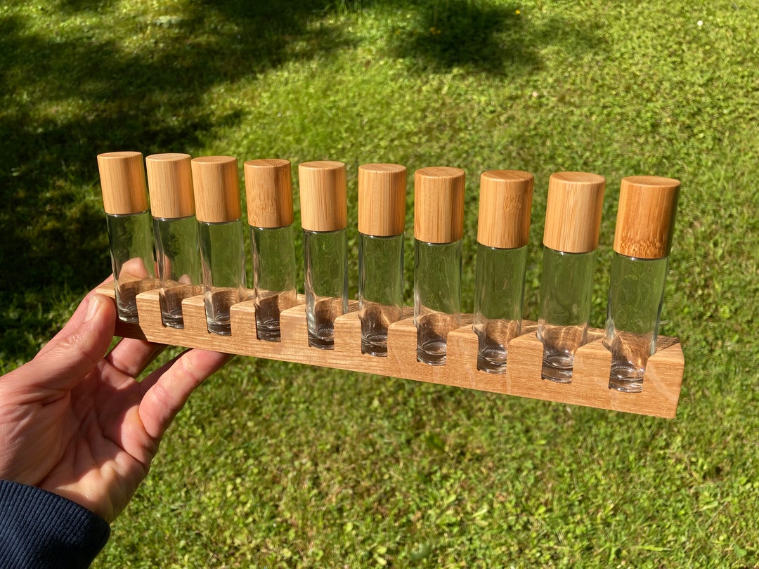 Pack of 10 Oil Organizer Stands for Doterra Oils, Wooden Holder for Oil ...