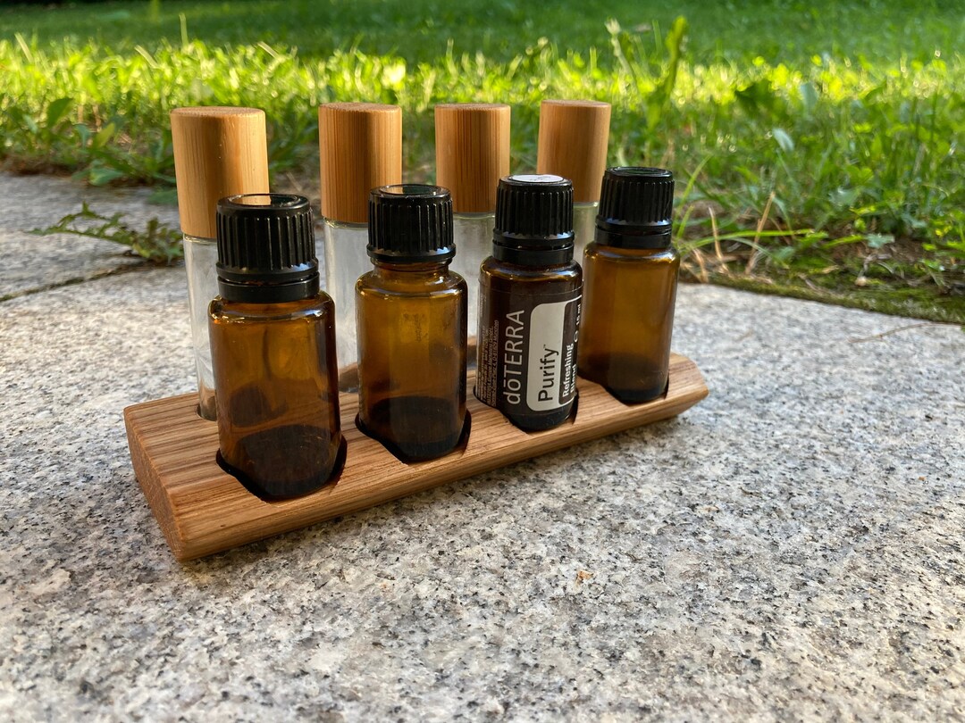 4 + 4 Oils Organizer Stand for Doterra Oils Wooden Holder for Oil ...
