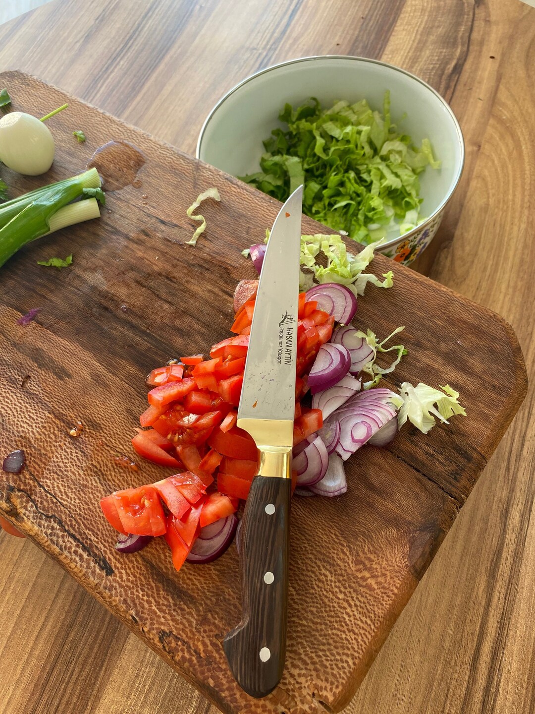 Custom Kitchen Knife / Wenge Wooden Handle /hand Crafted / Personalized ...