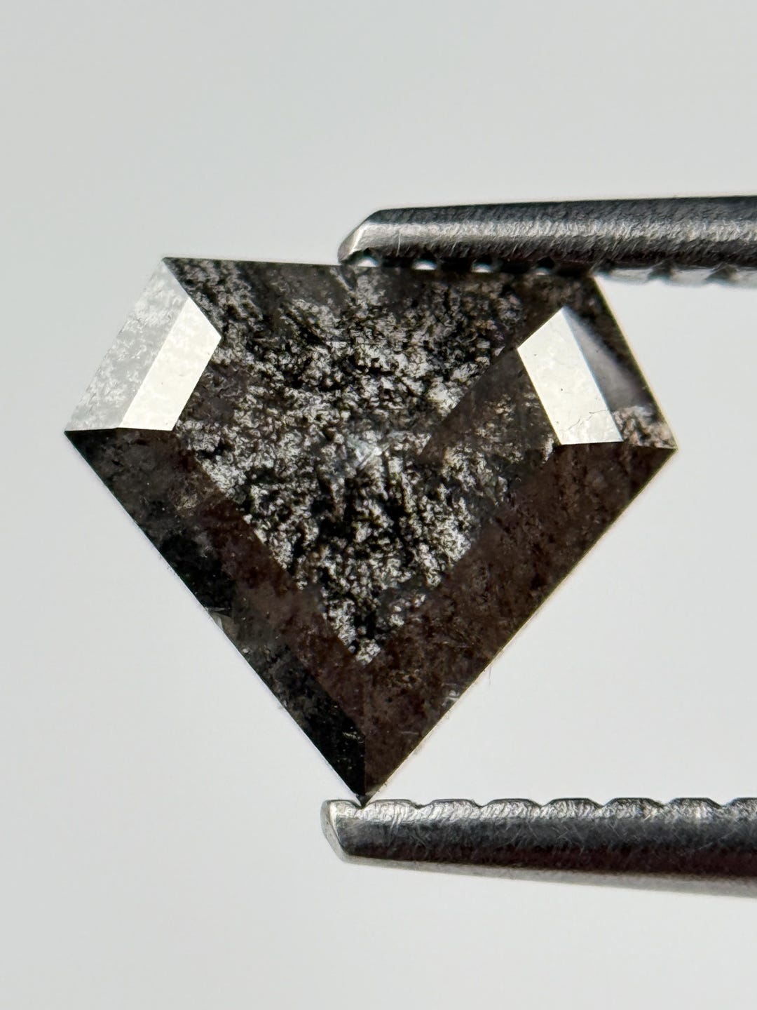1.04 Ct Pentagon Salt and Pepper Natural Diamond , Galaxy Inclusion ...