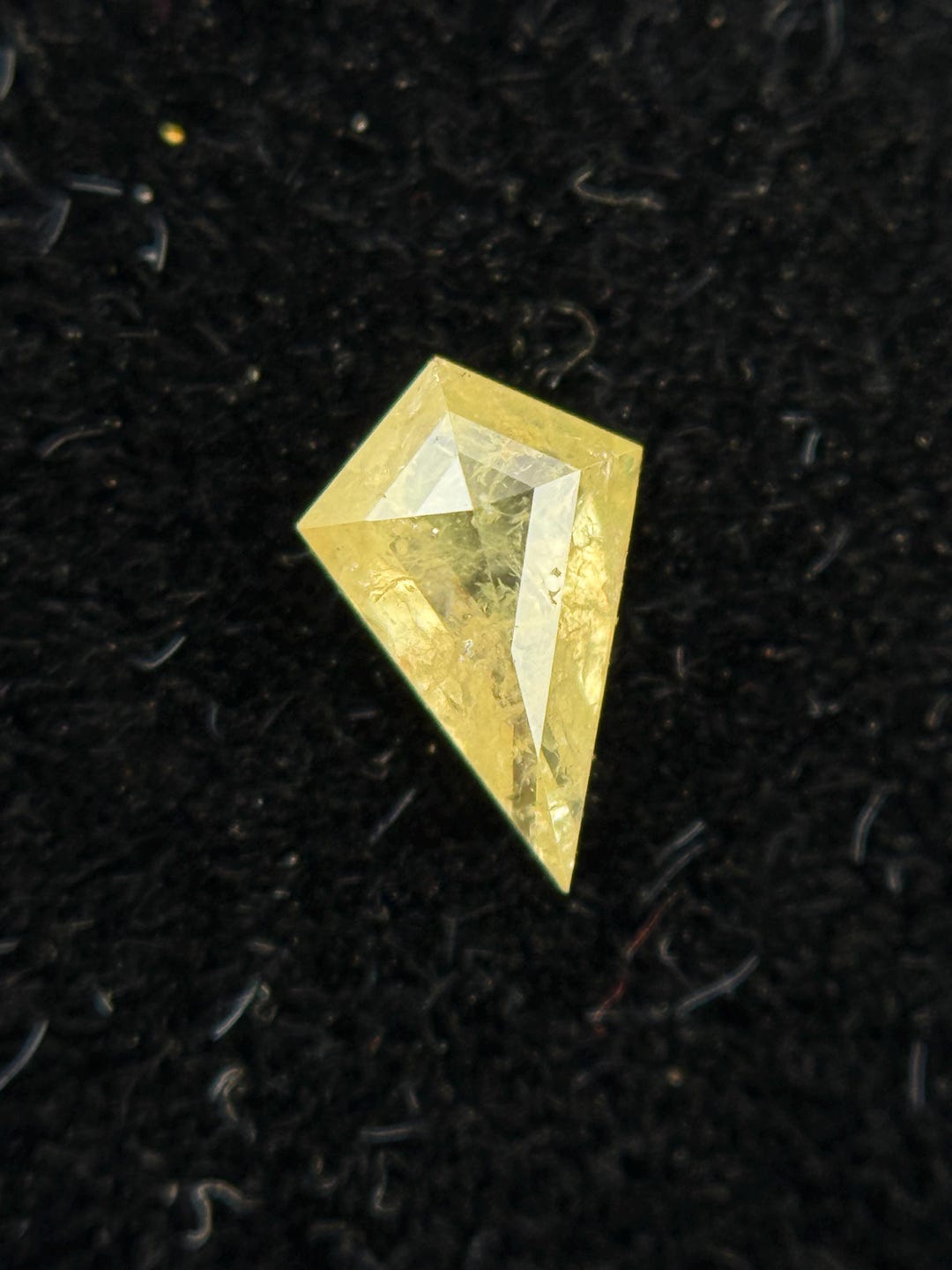 0.27 Ct Minimalist Kite Cut Rose Cut Diamond , Natural Fancy Yellow ...