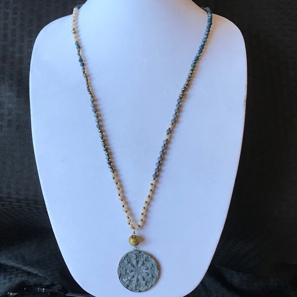 Blue Stone Pendant - Etsy