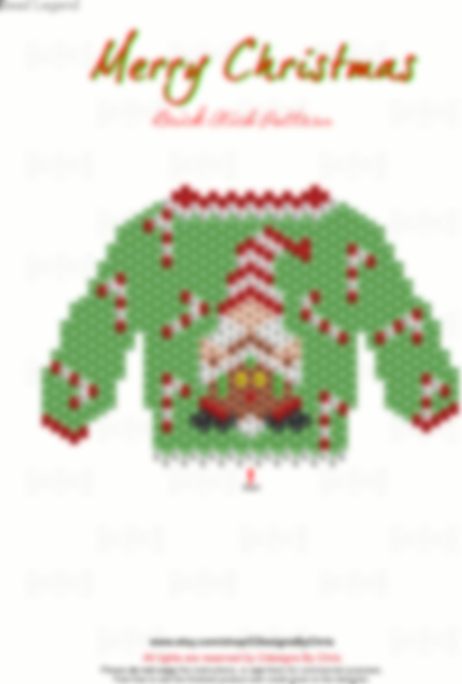 Peyote Christmas Sweaters Set of 5 Brick Stich Pattern - Etsy