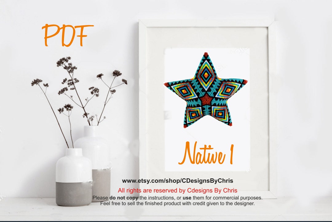 3d Star Native 1 Peyote Beading Pattern PDF Pattern Instant Download - Etsy