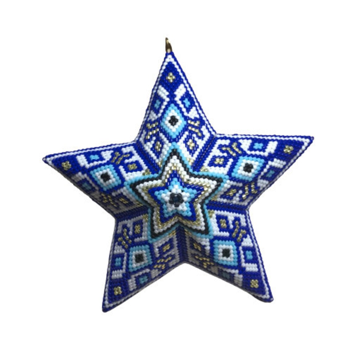 3d Star Evil Eye Peyote Beading Pattern PDF Pattern Instant Download - Etsy