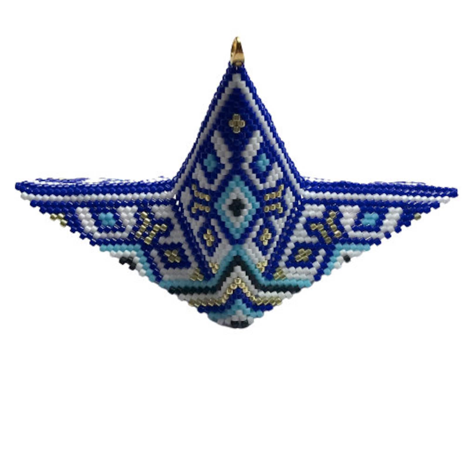 3d Star Evil Eye Peyote Beading Pattern PDF Pattern Instant - Etsy